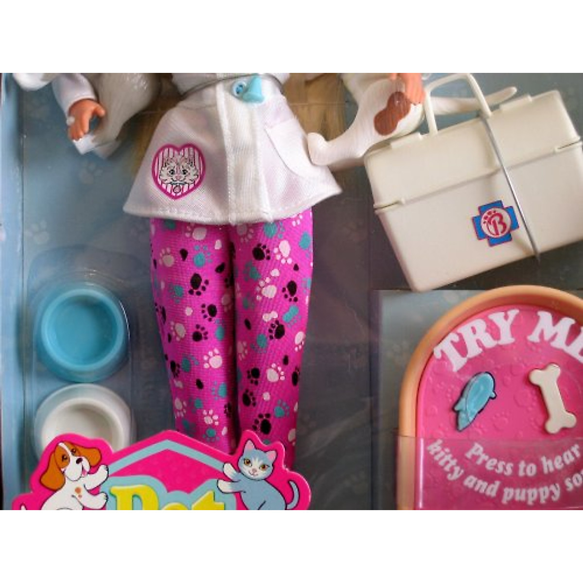 1996 Barbie Pet Doctor with dogs and cat (adorable pets magically wiggle-waggle when you pet them)