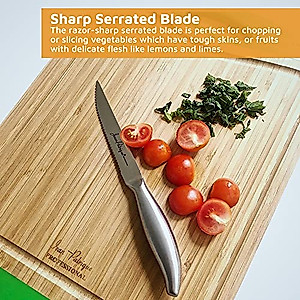 Jean-Patrique 5" Serrated Vegetable Nakiri Knife - Chopping Knife