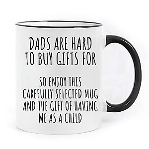Fatbaby Funny Coffee Mug for Dad,Father's Day Christmas Birthday Gifts for Dad from Daughter Son,Dad Gifts Tea Cup 11OZ