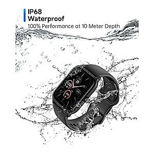 TOOBUR Smart Watch for Men Women Alexa Built-in, 1.8" IP68 Waterproof Fitness Watch with Call Function, Heart Rate & Sleep Monitor, 100 Sport Modes Fitness Tracker Android iOS Compatible