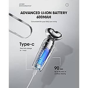 ENCHEN Beard Trimmer for Men Electric Razor 3D Rotary Shaver for Men, Rechargeable Wet & Dry Shaver Waterproof IPX7