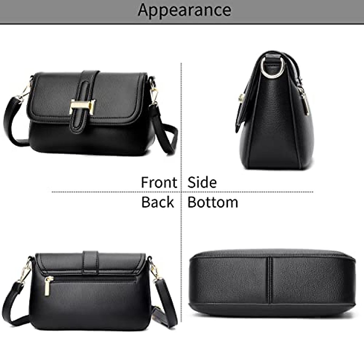 FSD.WG Fashion Quilted Crossbody Bag,Leather Ladies Shoulder Purses, Mini Shoulder Bag,Phone Wallet Purse for Women