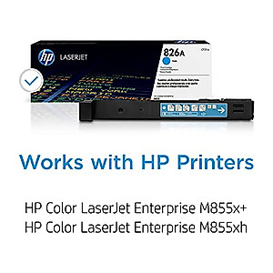 HP 826A Cyan Toner Cartridge | Works with HP Color LaserJet Enterprise M855 Series | CF311A