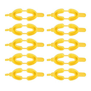 20pcs Disposable Dental Fluoride Trays Fluorinated Foam Dental Tray Dental Materials Tray alginate impression material for Kids Use Size M Yellow