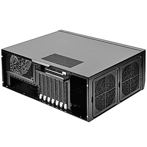 SilverStone Technology Home Theater Computer Case (HTPC) with Faux Aluminum Design for ATX/Micro-ATX Motherboards and New USB Type C Front Port, SST-GD09B-C