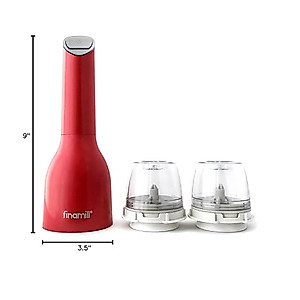 FinaMill's Award-Winning Battery Operated Salt and Pepper Grinder Set - Adjustable Coarseness, Ceramic Grinding Elements, LED Light, Perfect for Home Cooking & Gifting - 2 Quick-Change ProPlus Pods