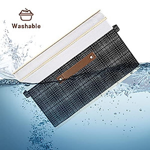 TYEERS Collapsible Storage Bins with Lids, Patchwork Design, Washable, Fabric Decorative Storage Boxes for Organizing, 14.9x9.8x9.8 inches, 3 Pack, Black