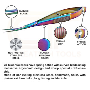 Eyebrow Tweezers Set – Pointed and Slanted Tweezers, Eyebrow Lash Trimming Scissors, Rainbow Professional Set