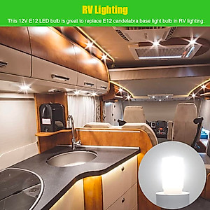 Makergroup 12V E12 LED Bulbs for Particular 12V Refrigerator Light Bulb Ice Maker Water Dispenser WR02X12208, WR01X37886, 416099 Daylight White 6000k Non Dimmable Pack of 2