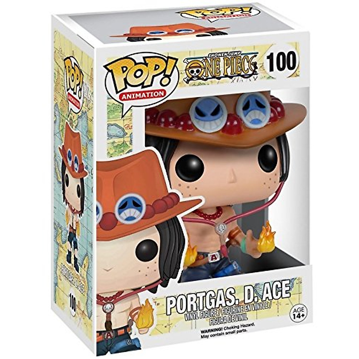 POP One Piece - Portgas D. Ace Funko Pop! Vinyl Figure (Bundled with Compatible Pop Box Protector Case) Multicolor 3.75 inches