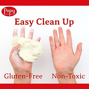 Pepy Premium European Air Dry Modeling Clay White 2.2 lb Bar, Easy to Use Air-Hardening Clay for Sculpting and Crafts Projects