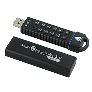 Apricorn 120GB Aegis Secure Key FIPS 140-2 Level 3 Validated 256-bit Encryption USB 3.0 Flash Drive (ASK3-120GB)
