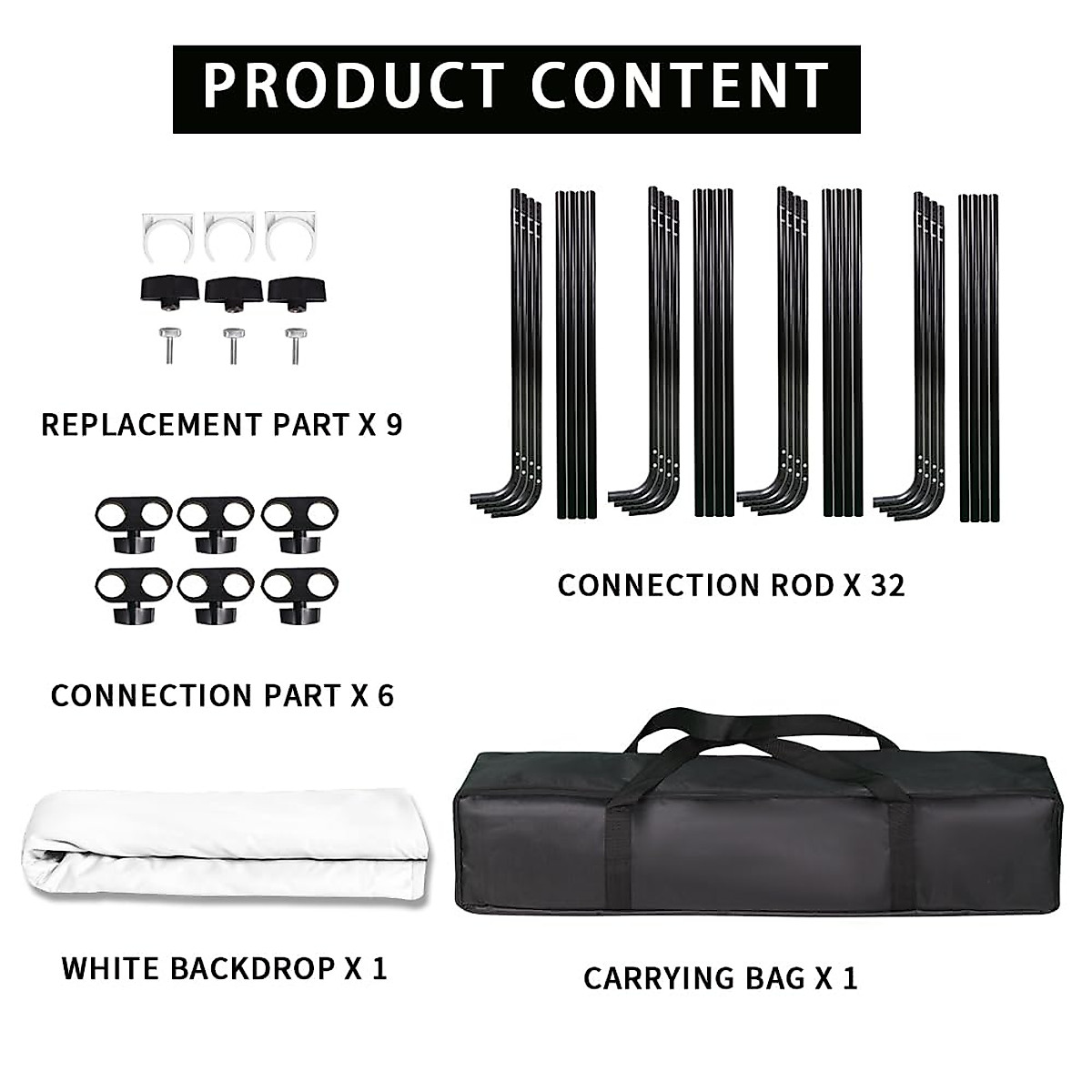 GSKAIWEN 7.87ft x 13.12ft White Screen Backdrop with Stand, Portable Large Wrinkle-Resistant Collapsible Photography Background for Photo Studio Video Shooting, Portrait Product Headshot Photography