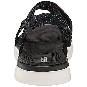 Skechers Women's ON-The-GO Flex Multi-Colored Strap Sandal Sport, Black, 8