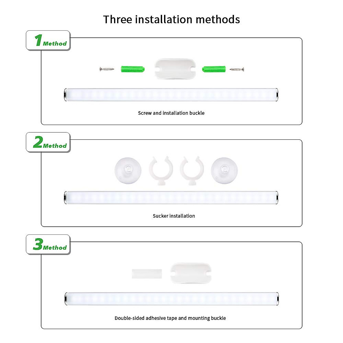Shineslay LED Mirror Lights, USB Portable Vanity Lights, Touch Control Rechargeable Cordless Makeup Light for Mirror for Makeup Closet Bedroom Bathroom