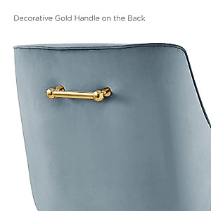 Modway Discern Performance Velvet Bar Stool with Light Blue Finish EEI-5473-LBU