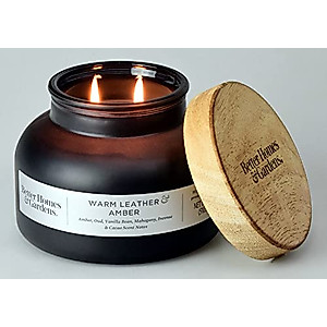 BetterHomes&Gardens Better Homes and Gardens 18oz Scented Candle, Warm Leathered Amber 2-Pack, 18oz (501g) x 2 [excluding glass jar weight] (81973)
