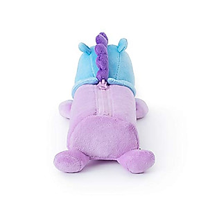 BT21 MANG Character Soft Plush Stuffed Animal Cute Pencil Case Pouch, Purple/Blue