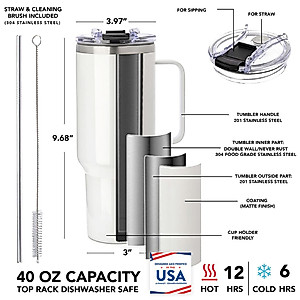 Andaz Press Personalized 40oz Tumbler with Handle, Lid and Straw, Coquette Bow Custom Name 40 oz Tumbler Travel Mug, Nurse Appreciation Gifts Custom Mug with Name Nurse Gifts for Women Nursing Student