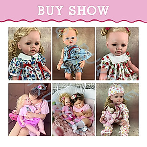 QARUQASE Lifelike Reborn Baby Dolls - 22inch Realistic Baby Doll Newborn Baby Dolls Full Vinyl Body Poseable Real Life Baby Dolls Girl with Hair for Kids Age 3+
