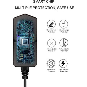 6V 0.5A 500mA [6 Volts 0.5 Amps] Adapter Power Supply 100V~240V AC to DC Plug 5.5 x 2.1mm & 2.5mm, 3.3ft Cord