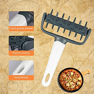MIPAHI 2 Pieces Pizza Dough Roller, 4.65x7.09x1.97inch Dough Bubbling Killer, Time-saving Pizza Dough, Roller Tool For Pizza, Puff Pastry, Bread