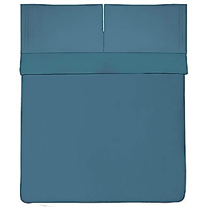 Split King Sheets - Breathable Luxury Sheets with Full Elastic & Secure Corner Straps Built In - 1800 Supreme Collection Extra Soft Deep Pocket Bedding Set, Sheet Set, Split King Size, Teal