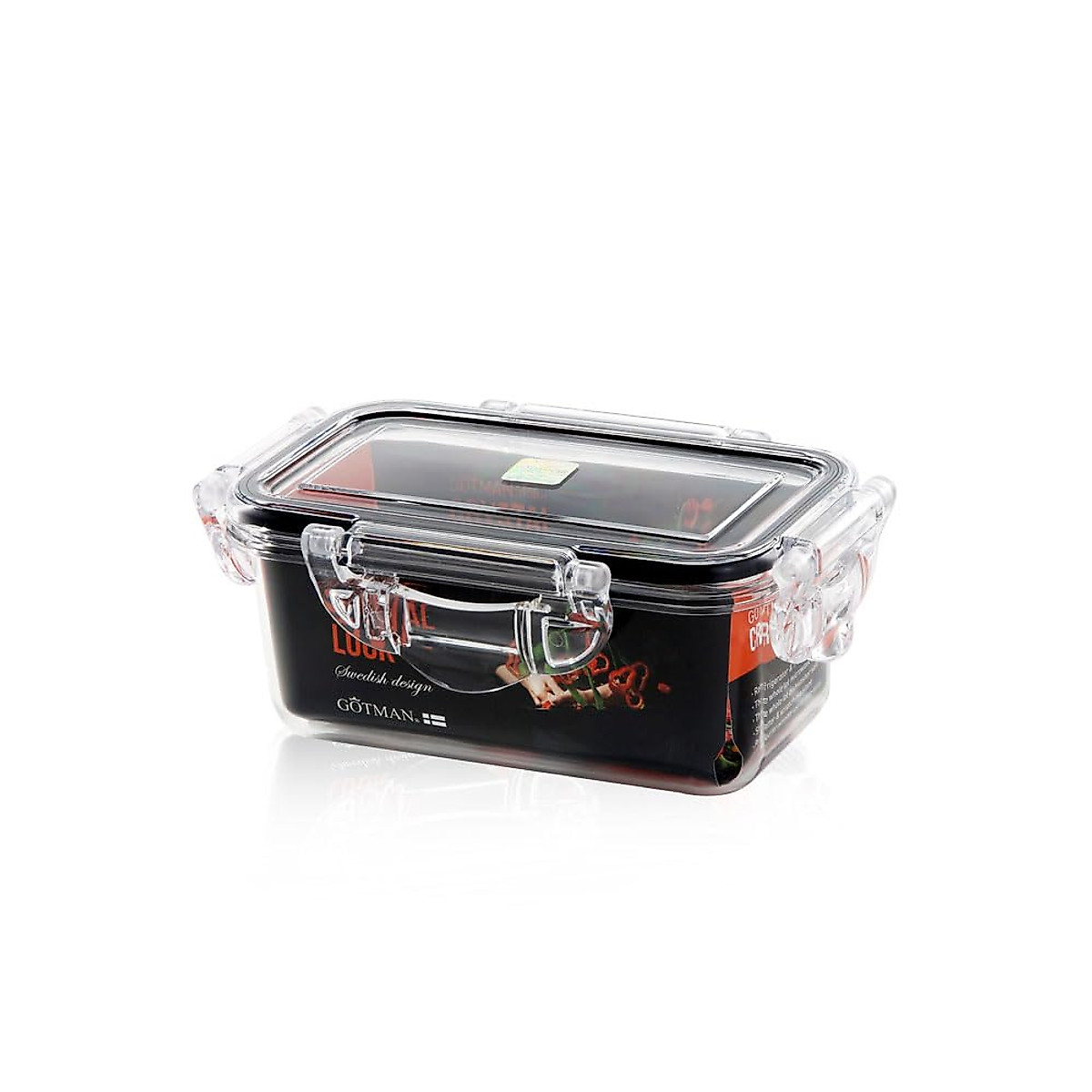 gotman Airtight Food Storage Container With Lid (15.2 oz) Leak-Proof Lunch Box | BPA-Free | Meal Prep | Microwave, Freezer and Dishwasher Safe | Kitchen Fridge Organizer Boxes | Fresher Food