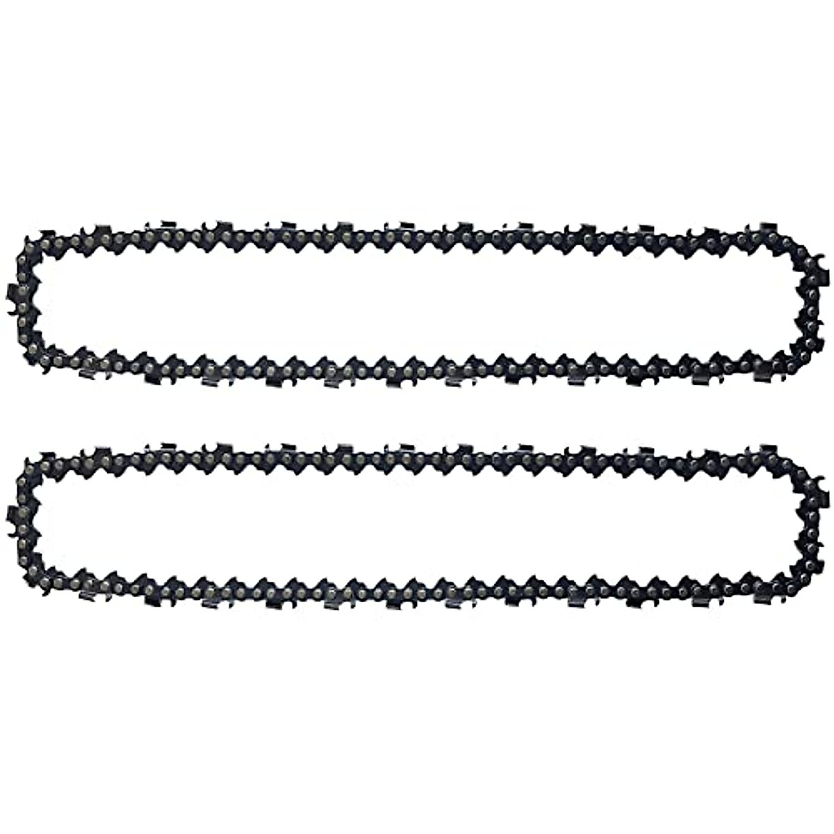 Opuladuo 2PC 10-inch Replacement Chain for Greenworks PS80L210, PS80L00, PS60L210, PS60L00 Pole Saw - 1/4" - .050" - 58 DL