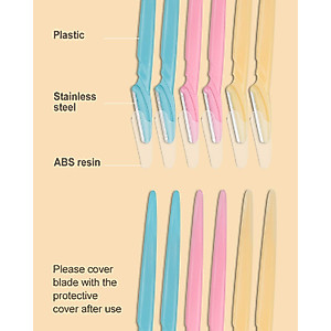 Dermaplane Razor, 60 Pcs Face Razors for Women and Men, Multipurpose Eyebrow Razor, Dermaplaning Tool for Face by MoHern