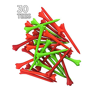 Pride Performance 2-3/4" Matte Finish Golf Tees, Mix 30 Count