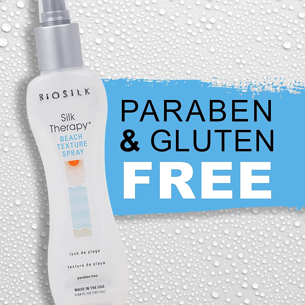 BioSilk Beach Texture, Styling Salt Spray for Natural Waves & Texture, Sulfate, Paraben, & Cruelty-Free, 5.64 oz