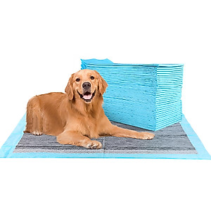 FluffyDream Super Absorbent Waterproof Dog and Puppy Pet Training Pad, Housebreaking Pet Pad, Small-Size, Blue, 23.6" x 35.4"(20 PCS), Odor Control