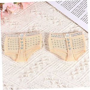 VICASKY Set Dance Pads Girls Undies For Belly Sole Gymnastics S- Palm Forefoot Pad Section - Ballet Practice Toe Thong Women Rhinestone Foot Diamond Shoes Half Size Thongs S Paws Lyrical