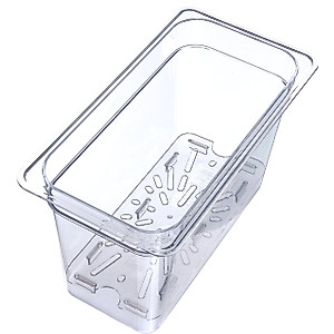 Carlisle FoodService Products 3067007-E Plastic Drain Shelf for 1/3 Size Food Pan, Clear, 0.6 Inches