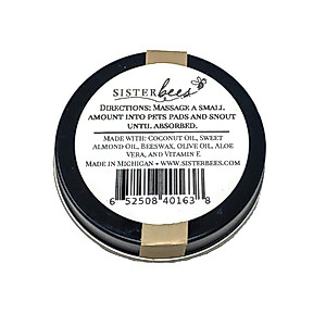Bee Buddies 100% Natural Paw, Nose & Snout Beeswax Balm - Wax Protects & Repairs Cracked & Irritated Paws and Skin - Treatment for Pets - Proudly Made in The USA, Women-Owned, Beekeepers