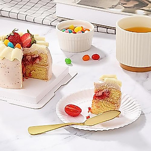 Wedding Cake Knife and Server Set, Little Cook 3PCS Cake Cutting Set for Wedding, includes 9.25" Cake Knife, 9" Cake Server and 6.7" Cake Pie Spatula, Stainless Steel Cake Cutter, Gold