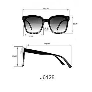 Jessica Simpson Womens J6128 Retro Square Sunglasses With Uv400 Protection. Glam Gifts For Her, 62 Mm, Black Tortoise, 62 Mm US