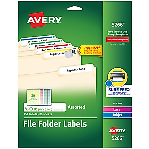 Avery File Folder Labels and Address Labels Bundle (750 Count + 3000 Count)