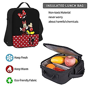 Ybovejuk 3 Piece Backpack Set Cartoon Mouse Backpack With Lunch Box Pencil Case For Women Men Durable Laptop Bag Wear Resistant Travel Hiking Camping Daypack - 9 Green 9