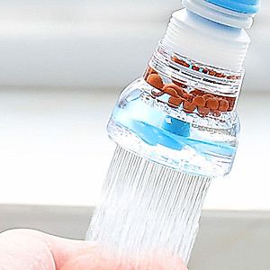 3Pcs Faucet Water Filter Purifier, Faucet Mount Water Filtration System for Tap Water, Adjustable Rotating Faucet Nozzle Water Filter Household Kitchen Faucet Accessories