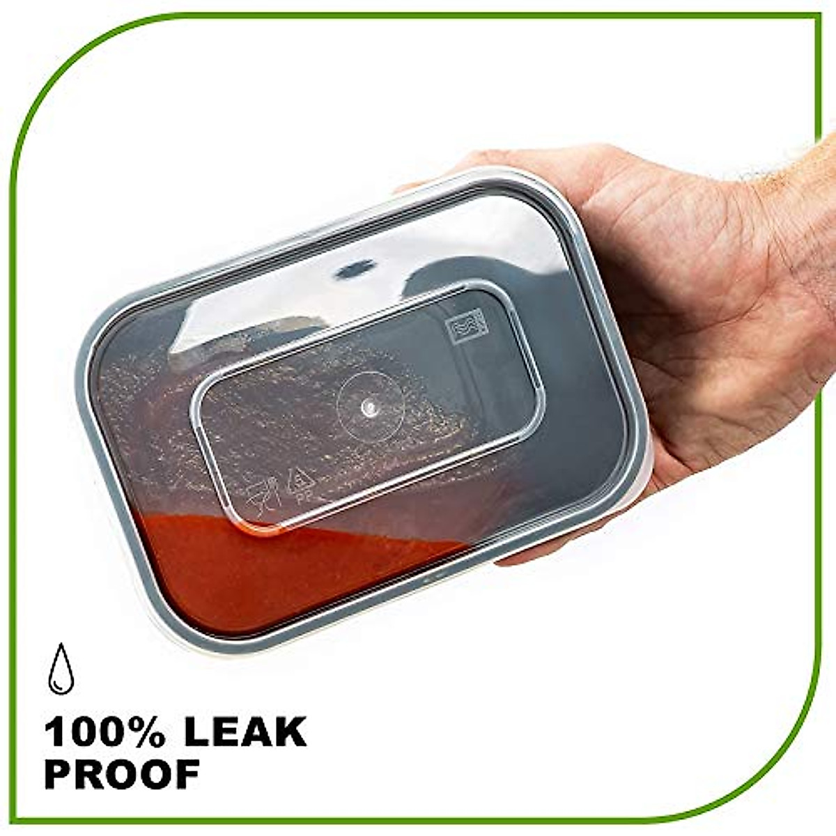 MORDEN MS 50 Pack Meal Prep Containers Reusable 26 OZ To-Go Food Containers with Lids Plastic Bento Boxes, Food Storage Lunch Box, Microwave/Freezer/Dishwasher Safe, 1 Compartment, BPA-Free