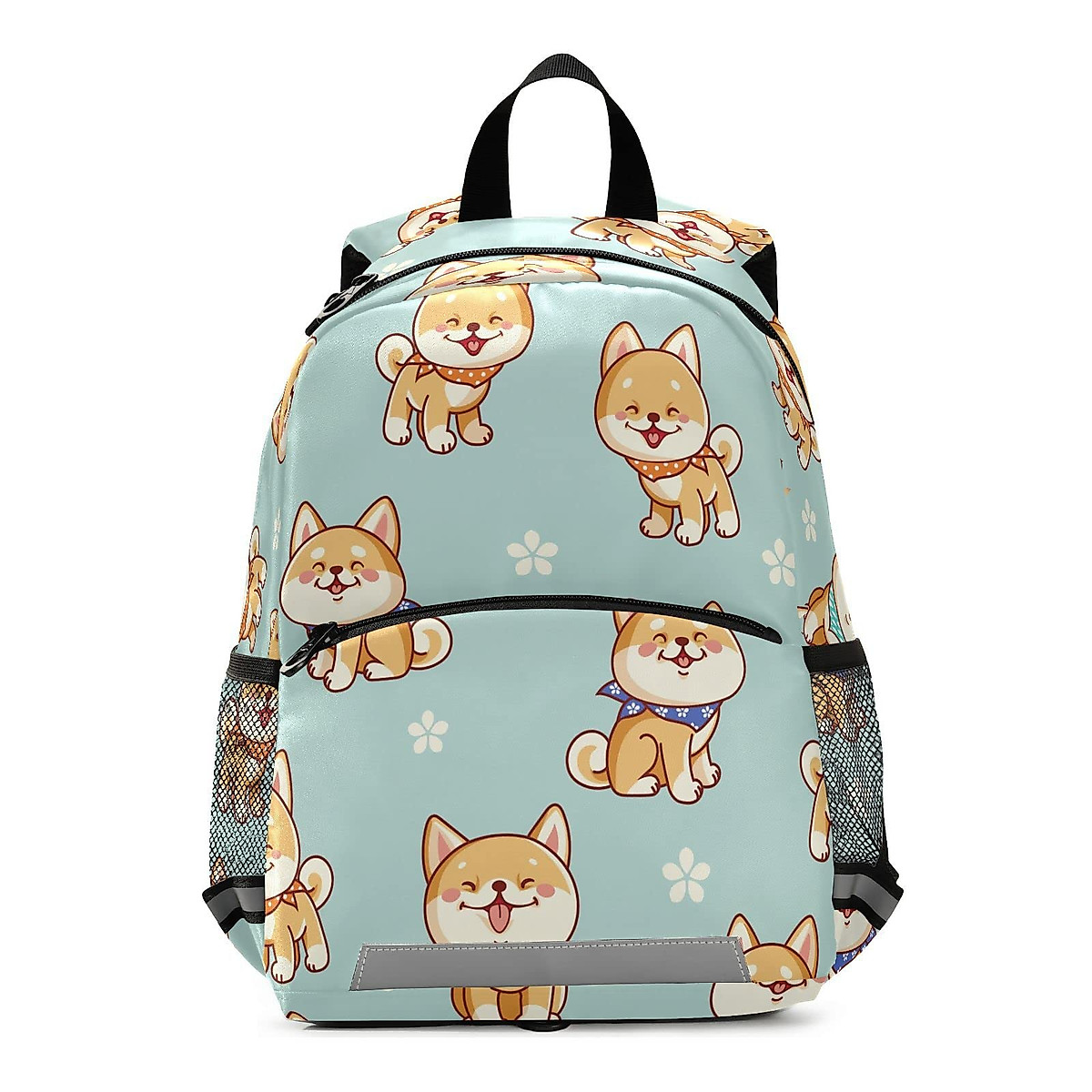 AIXIWAWA Small Kids Leash Harness Backpack for Boys Girls, Kawaii Shiba Inu Mini Backpacks with Reflective Strips Chest Buckle for Toddlers from 3 to 6 Years Old 10.9 X 5.9 X 12.9 inches