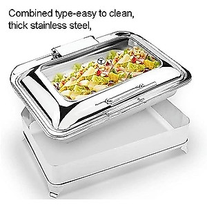 Food Warmers for Parties Buffets Electric, Stainless Steel Buffet Server and Warming Tray, 9L, Chafing Dish Buffet Set - Adjustable Temperature + Hot Plate Electricgn (Size : Gn 1/3)