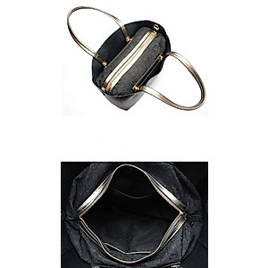 Women Bag Two-layer Cowhide Leather Shoulder Bags Fashion Solid Soft Casual Tote Purses and Handbags High Capacity