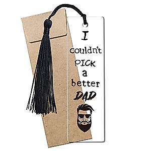 Better Dad Inspirational Bookmark Gifts for Dad, Dad Bookmarks for Dad Uncle Grandpa Father's Day Gifts from Daughter Son