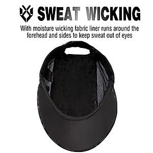 Women Quick Drying Baseball Cap Sun Hats Mesh Lightweight UV Protection for Outdoor Sports - Polka Dot Black