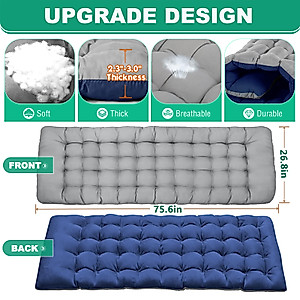 LILYPELLE Portable Folding Camping Cot, Adjustable 4-Position Adults Reclining Folding Chaise with Pillow, Outdoor Portable Folding Lounge Chair Sleeping Cots Bed for Camping, Pool, Beach, Patio