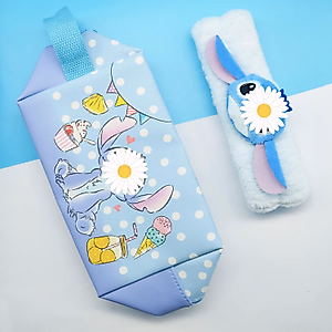 Rondlaho Kawaii Travel Cosmetic Bag with Hair Band