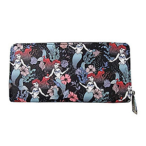 Loungefly x Ariel Floral Print Faux Leather Wallet